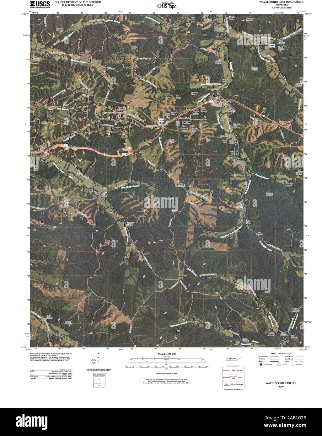 Waynesboro map hi-res stock photography and images - Alamy
