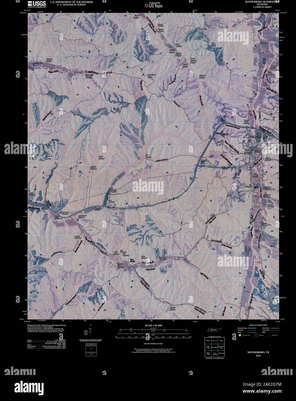 Waynesboro map hi-res stock photography and images - Alamy