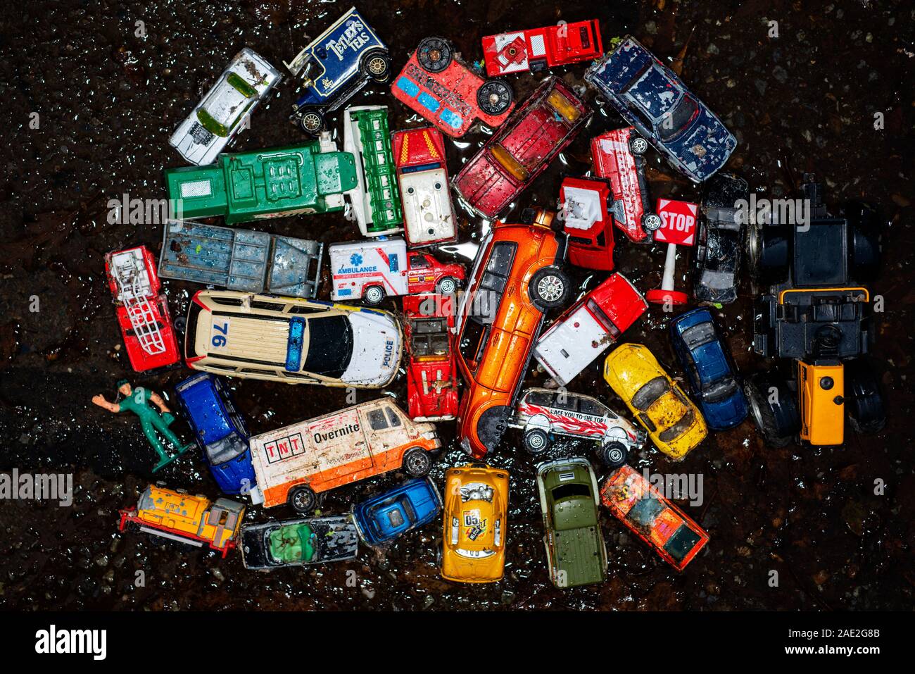 Toy cars left outside in the rain Stock Photo - Alamy