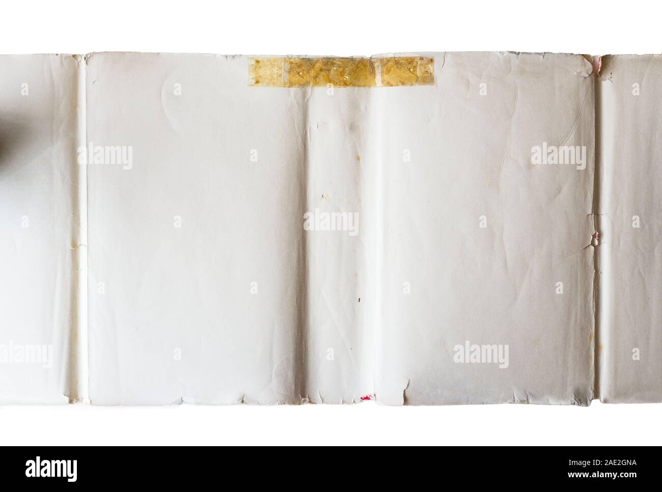 Inside part of a White Book Front Cover isolated on a white background ...
