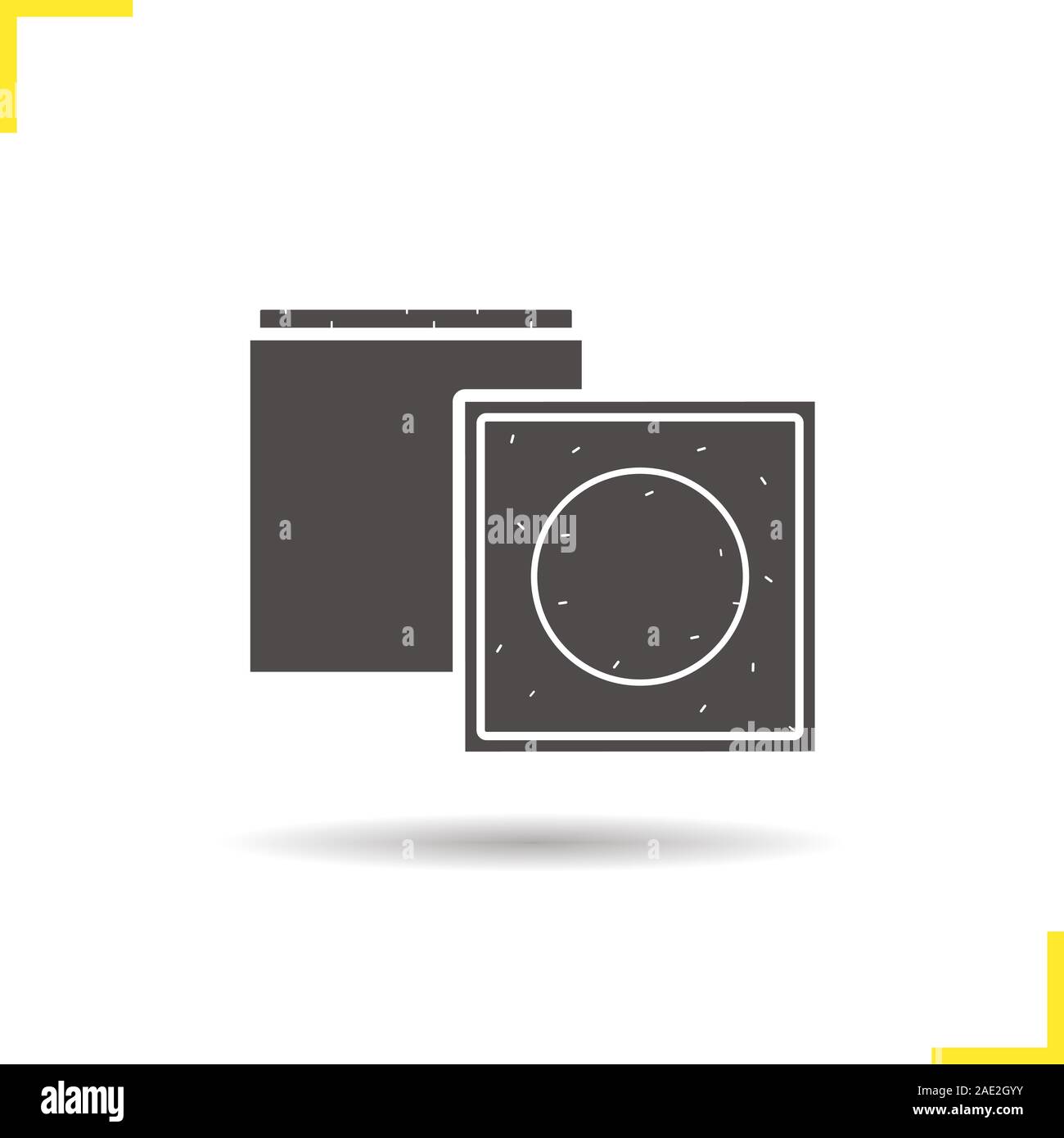 Billiard chalks glyph icon. Drop shadow silhouette symbol. Vector ...