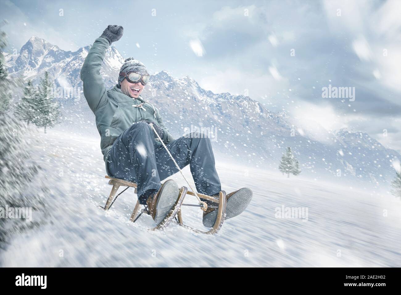 Sledge slope hi-res stock photography and images - Alamy