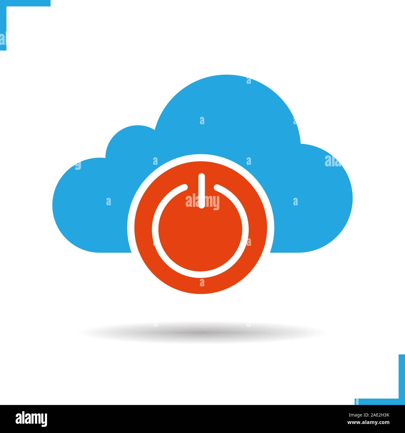 Cloud storage glyph icon. Drop shadow silhouette symbol. Turn off ...