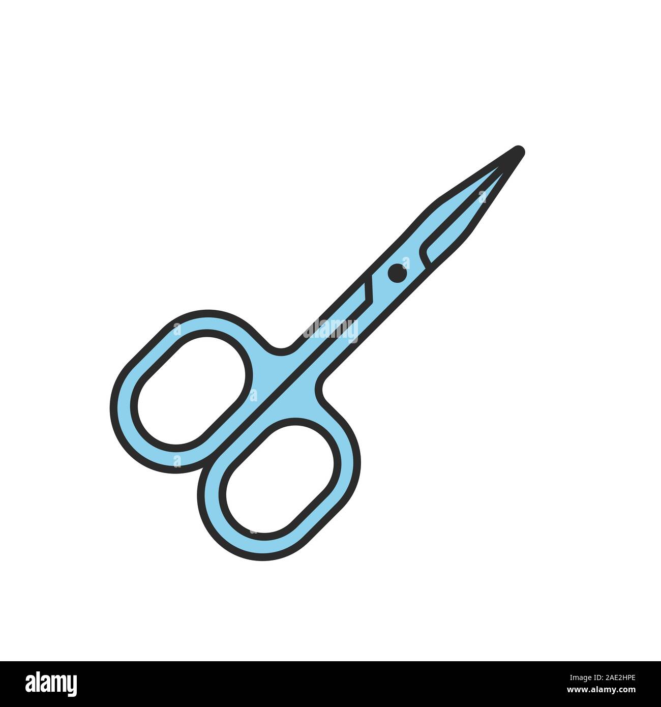 Manicure scissors color icon. Isolated vector illustration Stock Vector ...