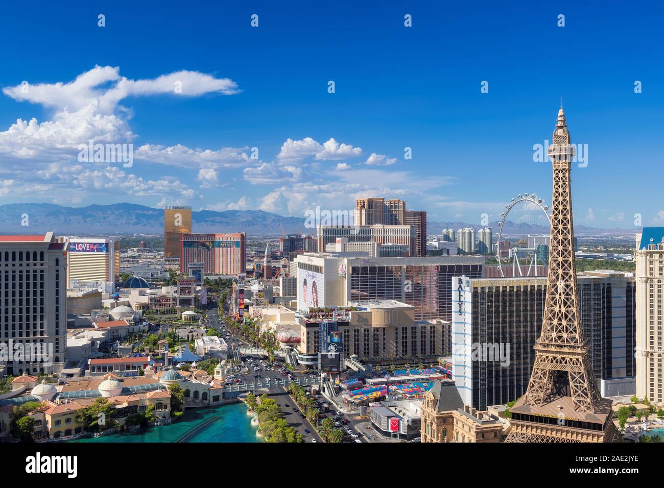 Aerial view of Las Vegas strip skyline Stock Photo - Alamy