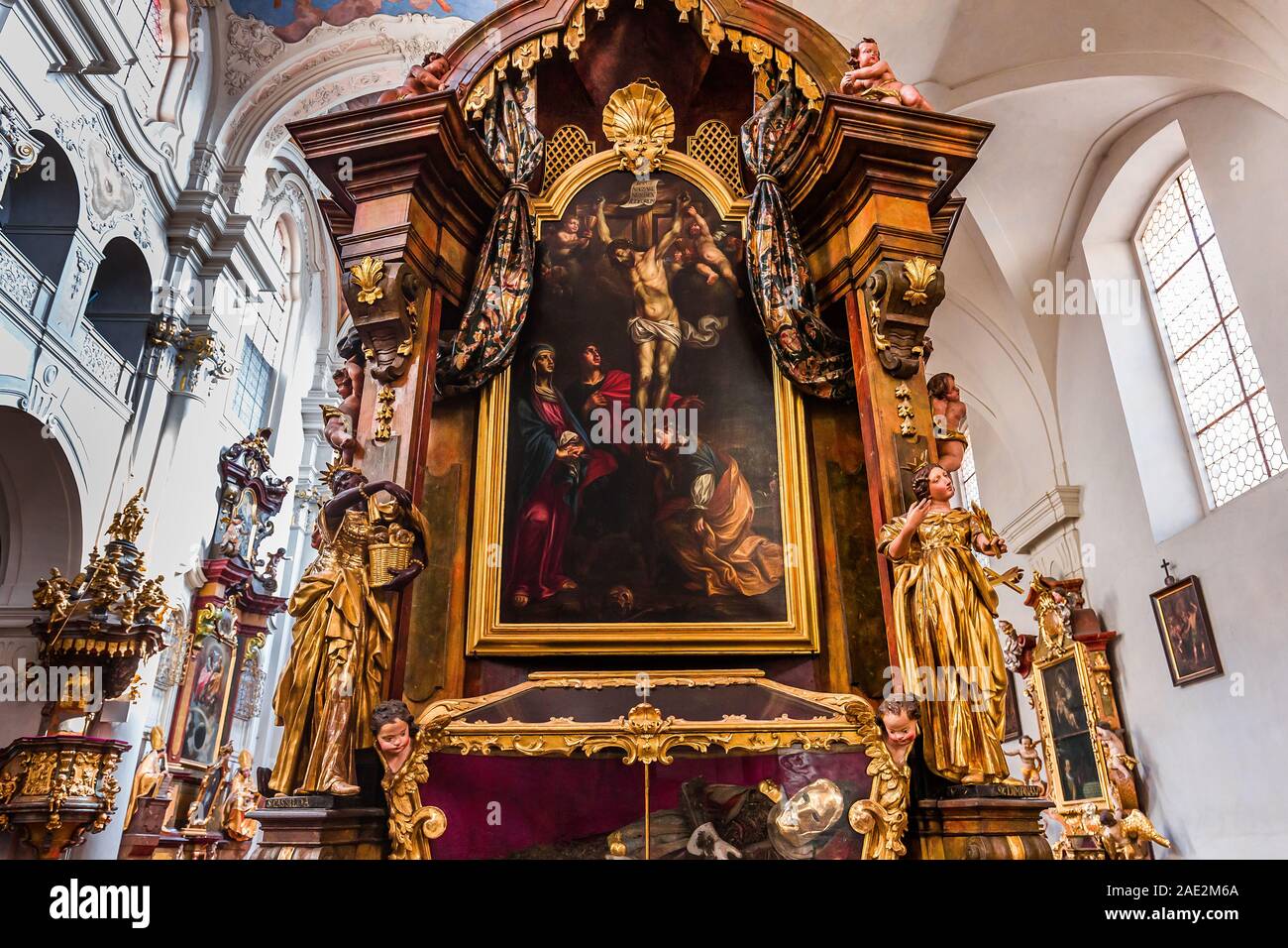 PRAGUE, CZECH REPUBLIC, SEPTEMBER 11 : architectural details of Saint ...