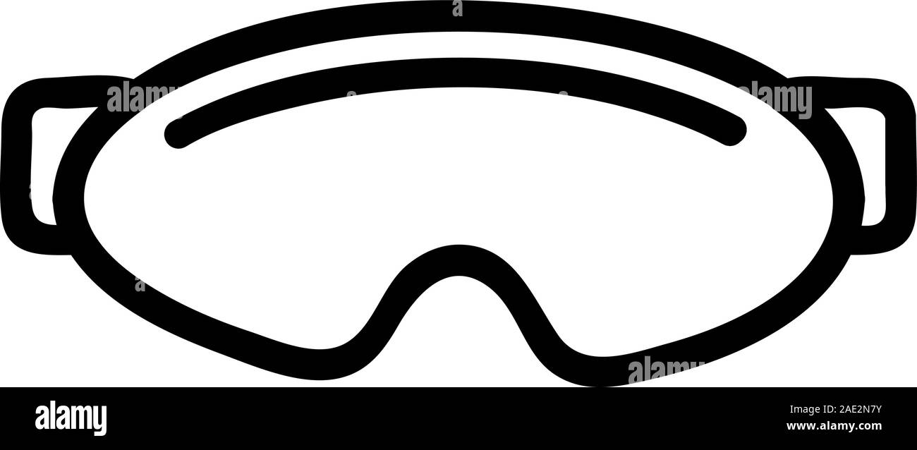 polarizing icon vector glasses. Isolated contour symbol illustration ...