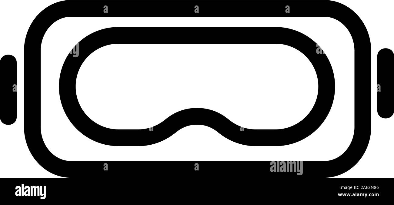 The glasses mask icon vector. Isolated contour symbol illustration ...