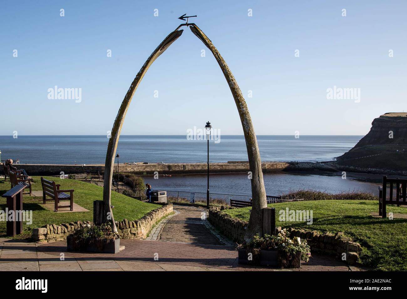 Whale jaw bone whitby hi-res stock photography and images - Alamy