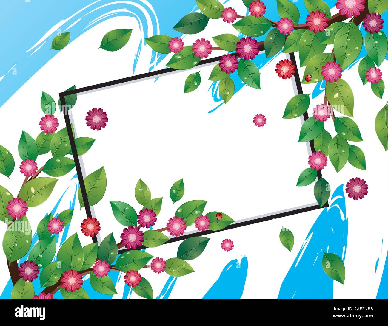 Spring themed banner with Sakura, cherry blossoms Stock Vector Image ...