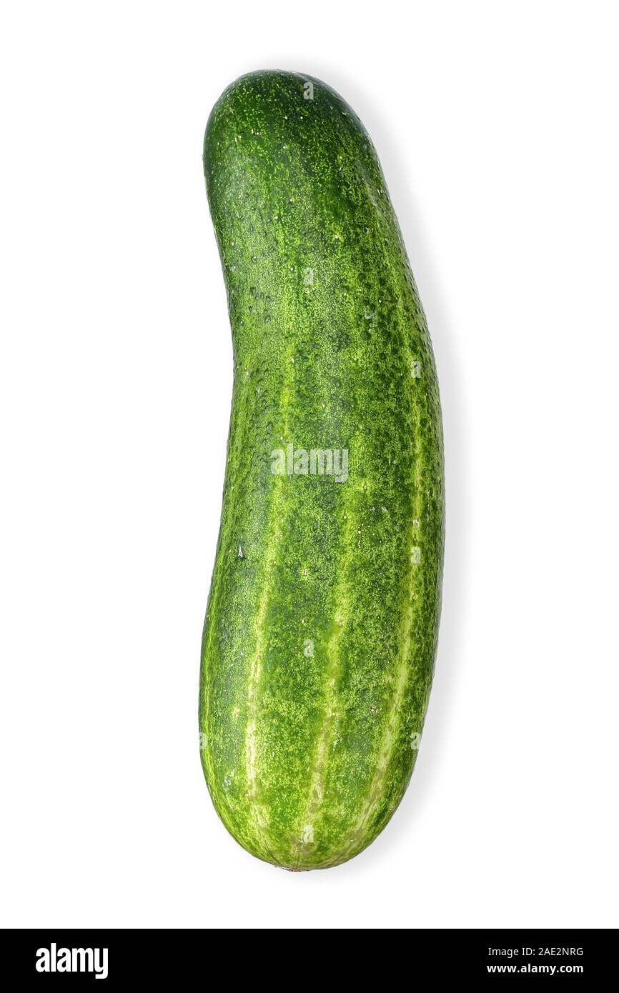 Top view cucumber isolated on white with clipping path Stock Photo - Alamy