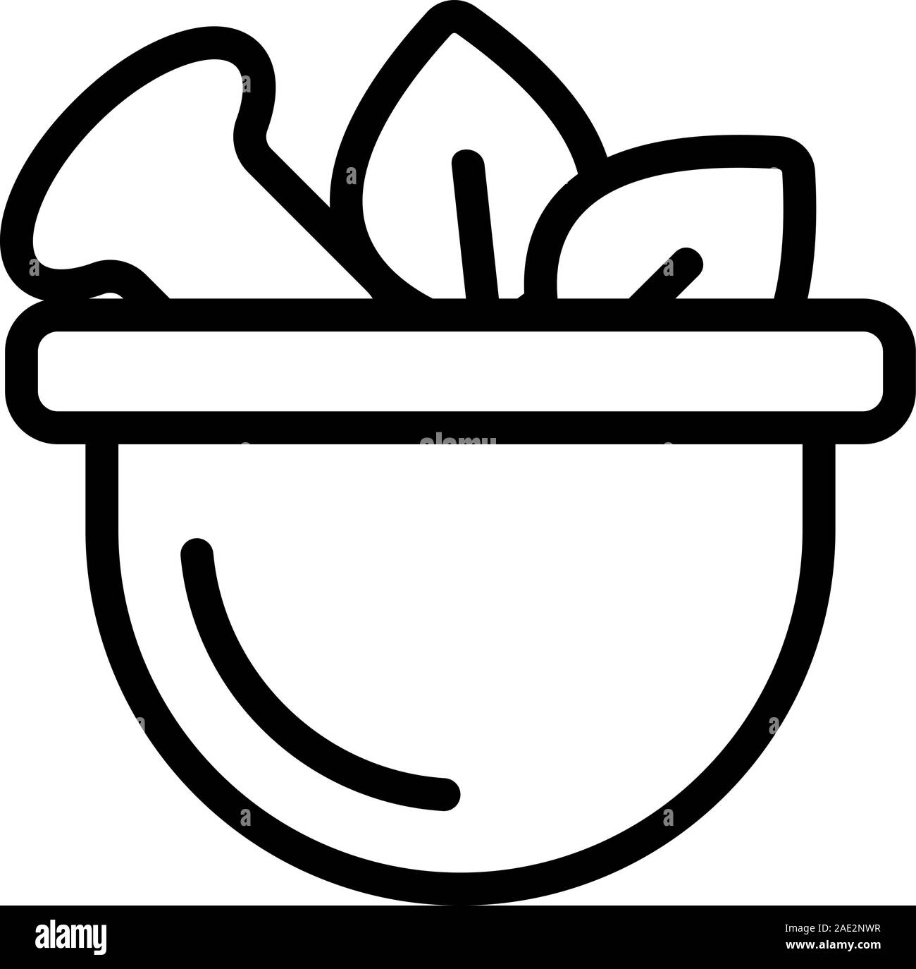 Medicinal Herbs Icon Vector Isolated Contour Symbol Illustration Stock Vector Image And Art Alamy
