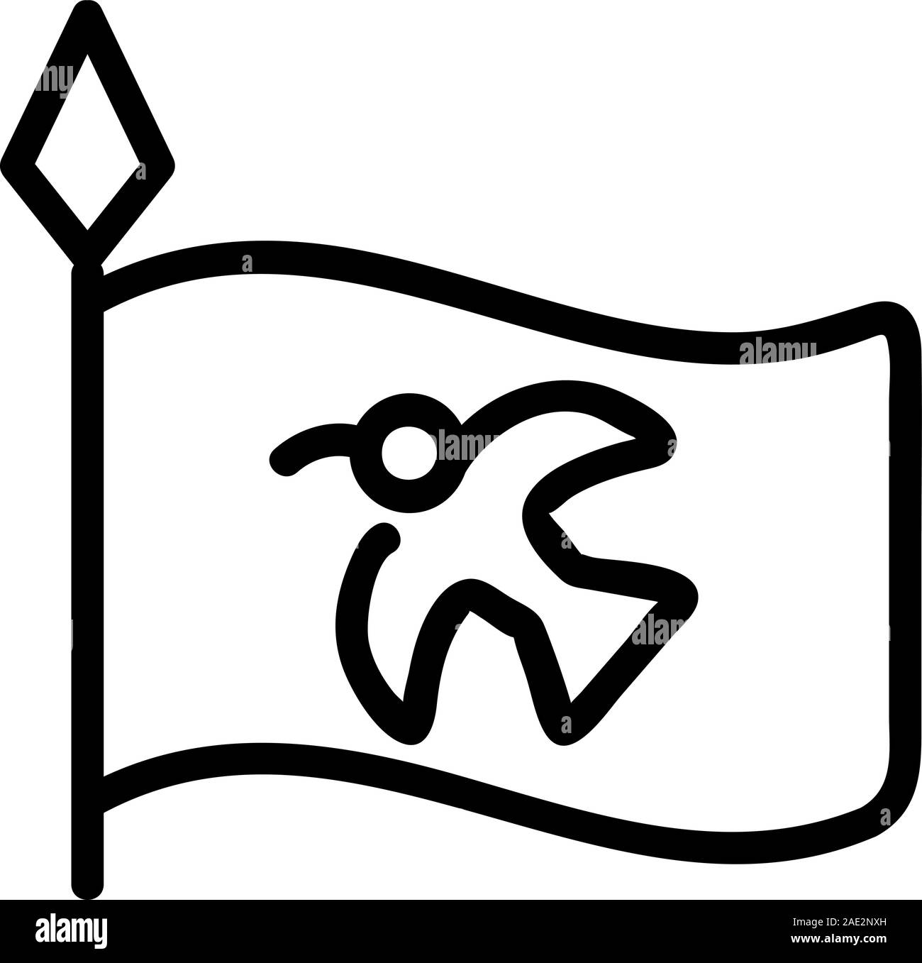 Flag coat of arms icon vector. Isolated contour symbol illustration ...