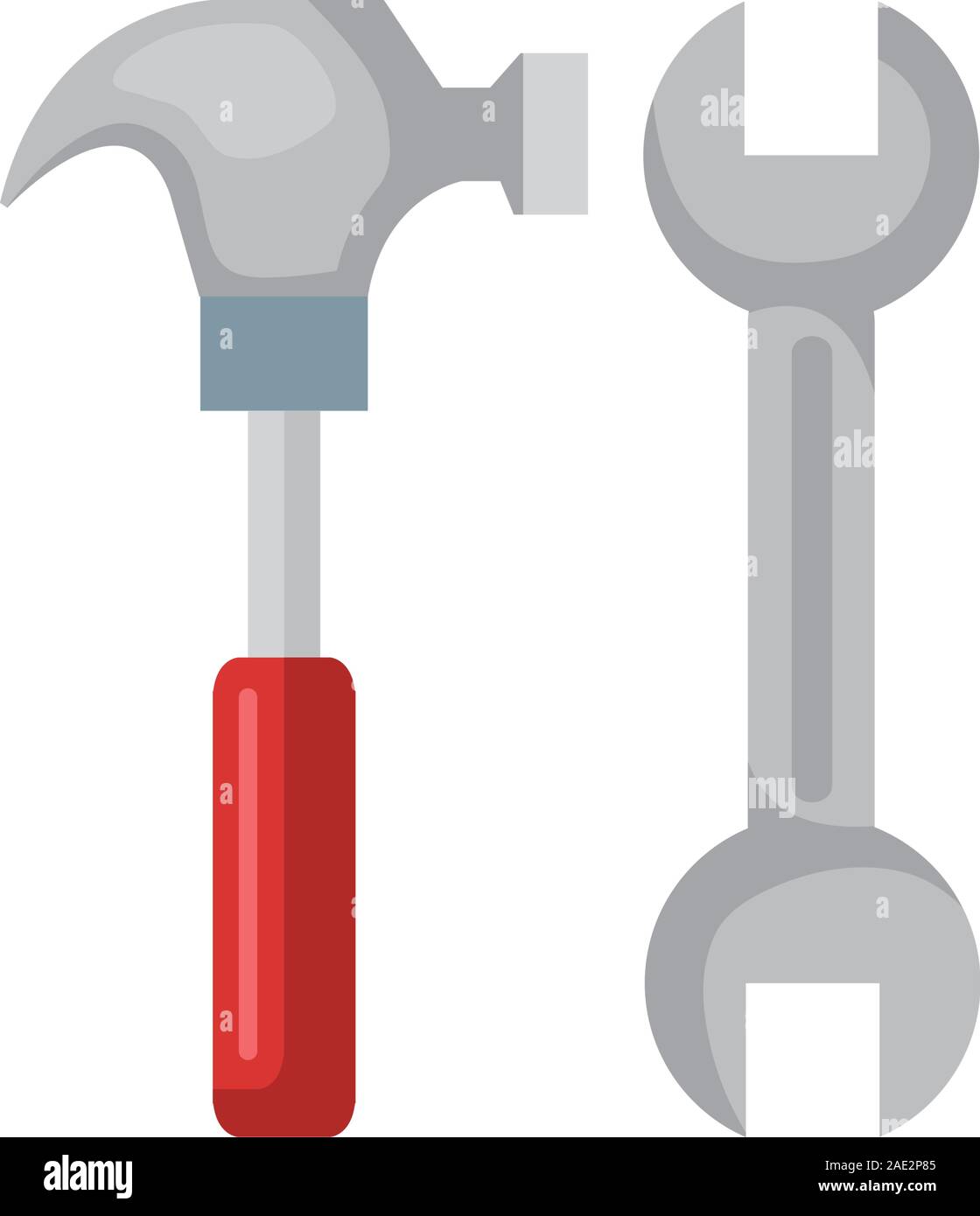Construction wrench and hammer vector design Stock Vector Image & Art ...
