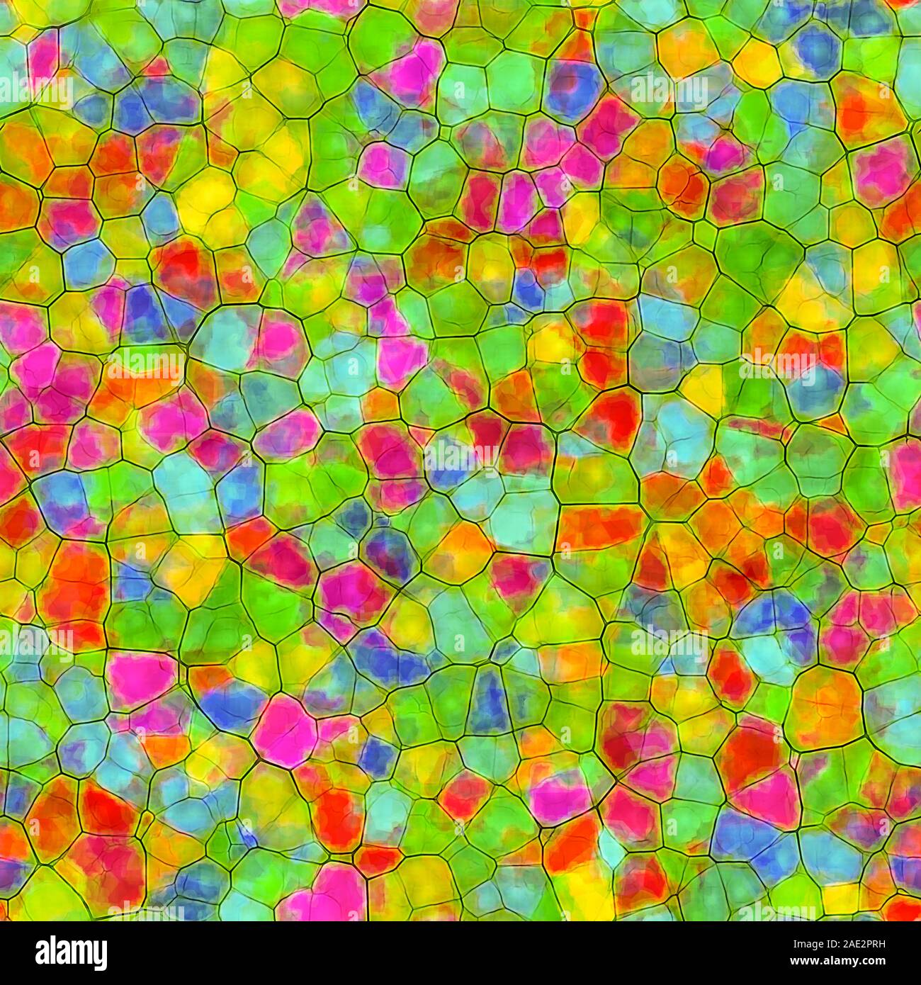 Abstract seamless background of colorful spots like paving stones or ...