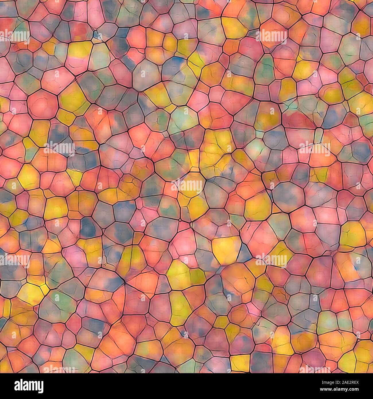Abstract seamless background of colorful spots like paving stones or ...