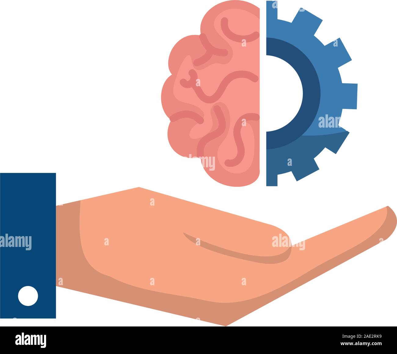 Isolated gear and hand vector design Stock Vector Image & Art - Alamy