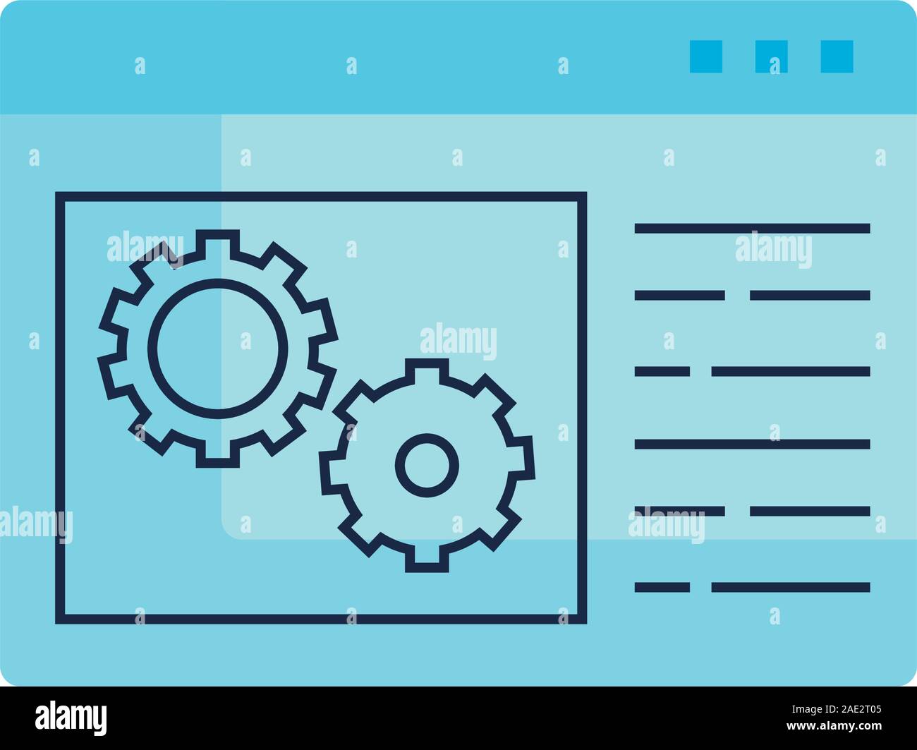 Isolated gears and website vector design Stock Vector Image & Art - Alamy