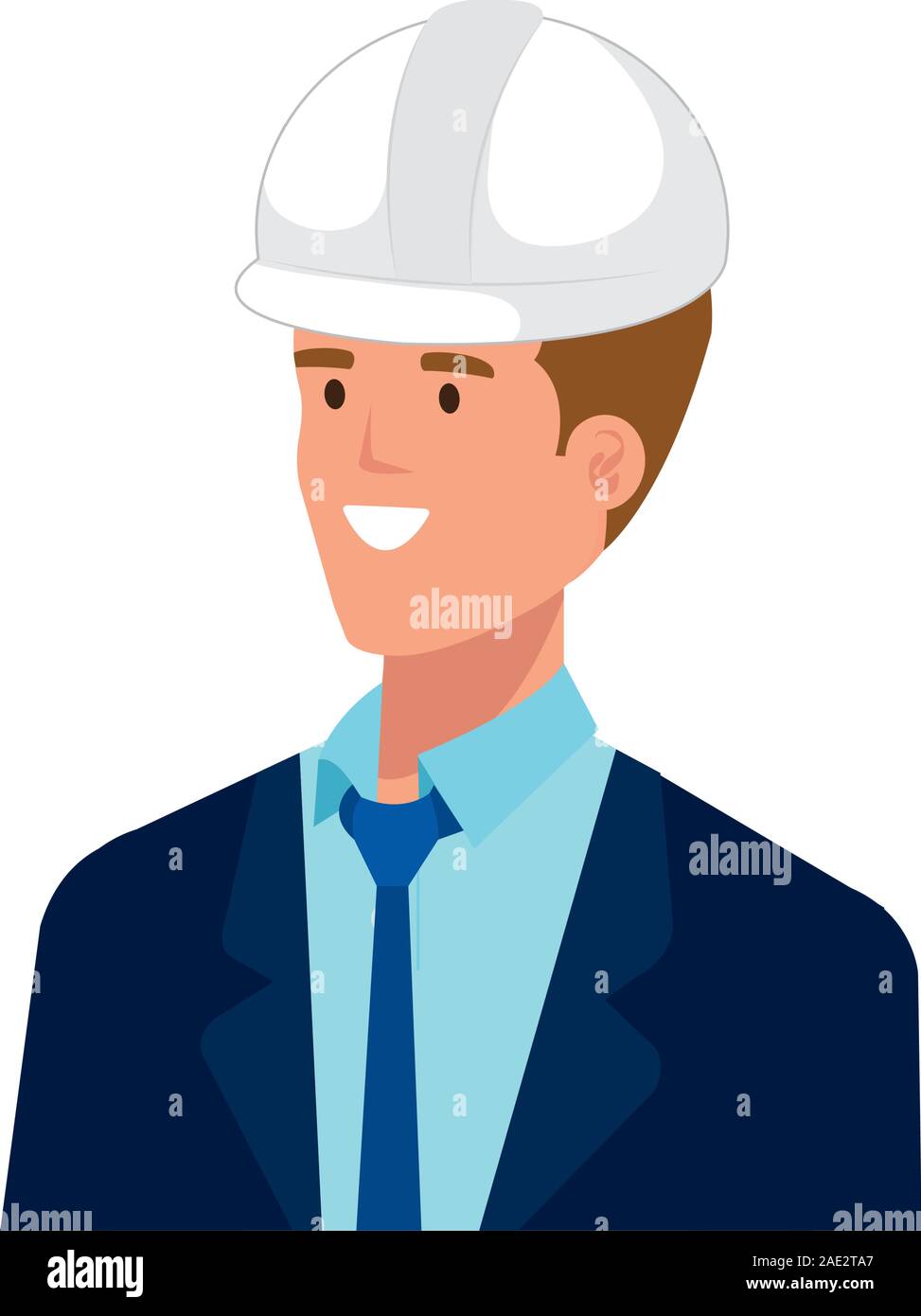 Architect man with white helmet vector design Stock Vector Image & Art ...