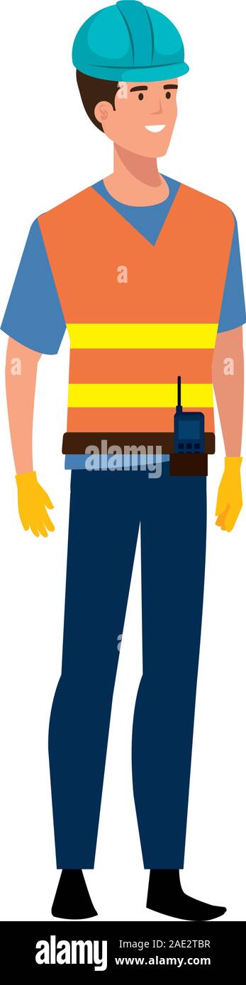 Builder man with helmet vector design Stock Vector Image & Art - Alamy