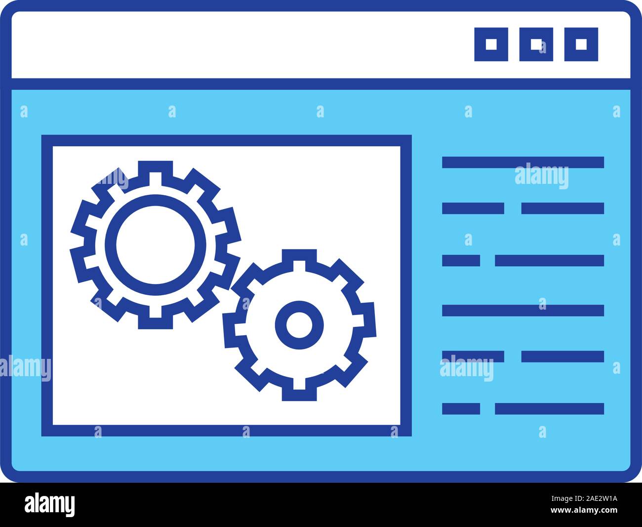Isolated gears and website vector design Stock Vector Image & Art - Alamy