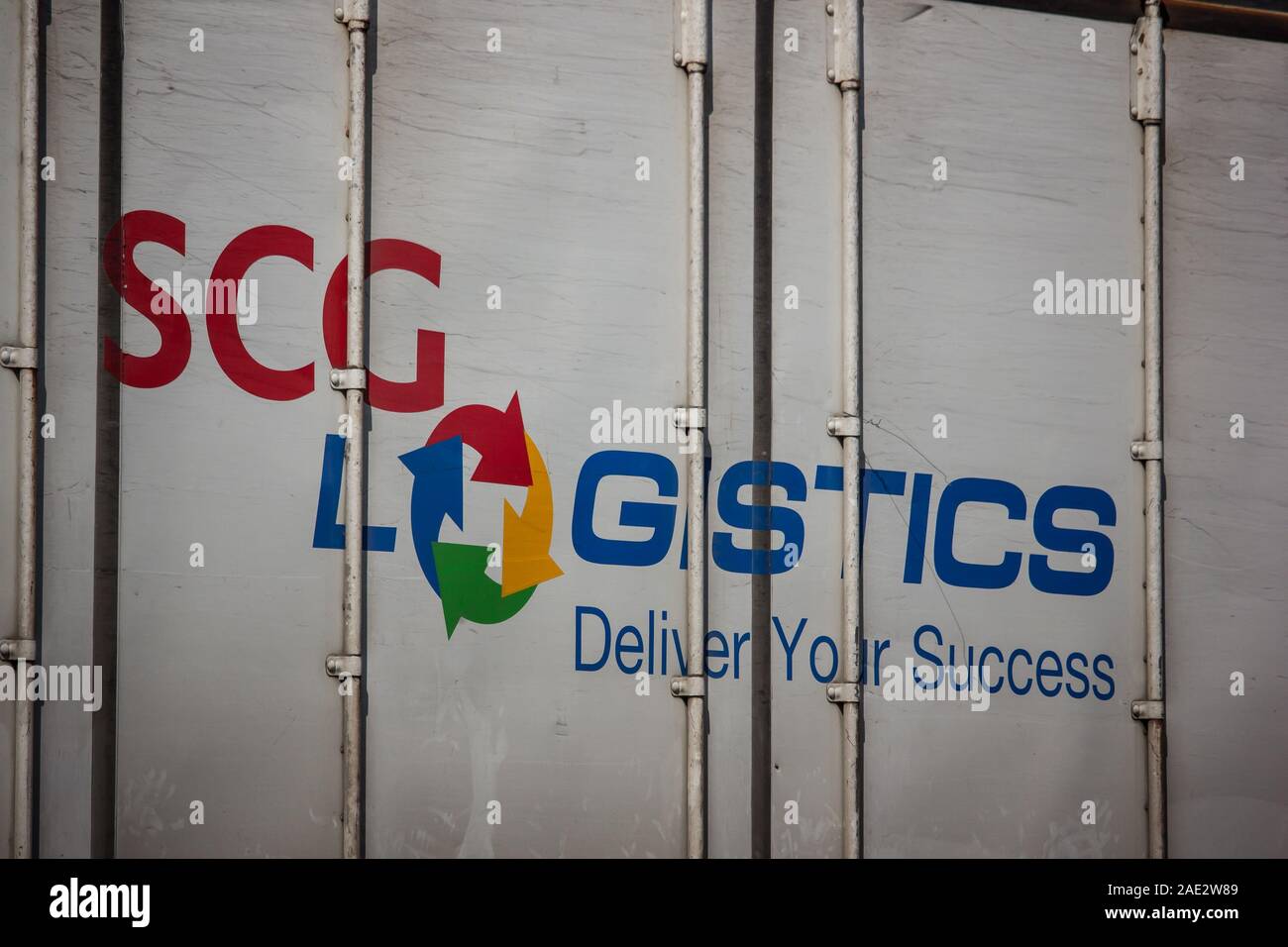 Chiangmai, Thailand - November 25 2019: Container truck of SCG ...