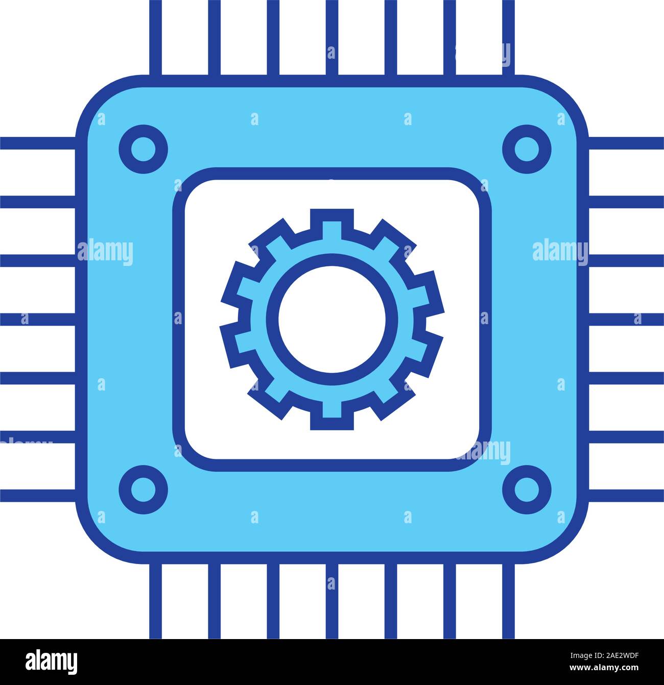Isolated gear and motherboard vector design Stock Vector Image & Art ...