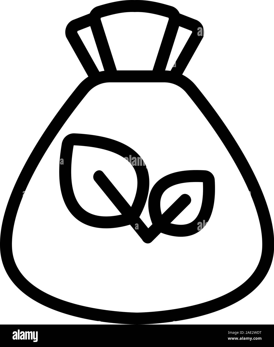 Grass bag icon vector. Isolated contour symbol illustration Stock ...
