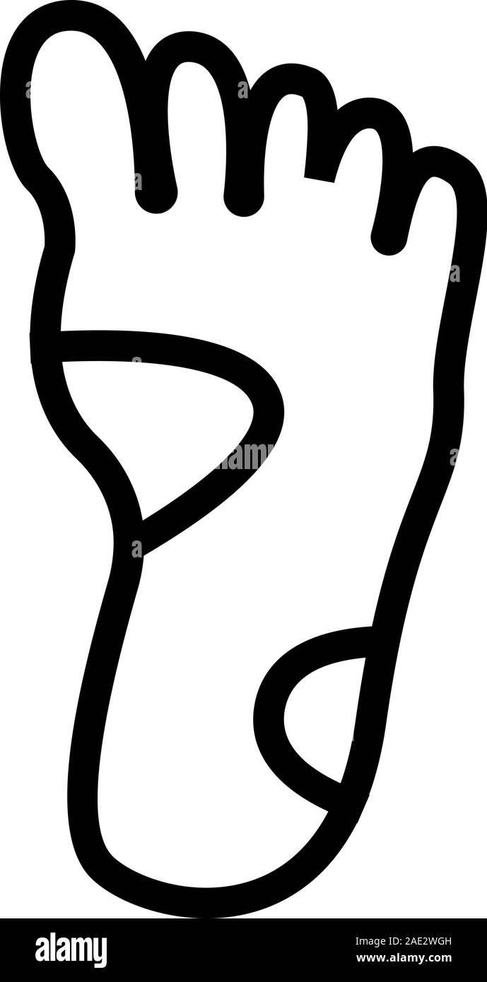 Foot icon vector. Isolated contour symbol illustration Stock Vector ...