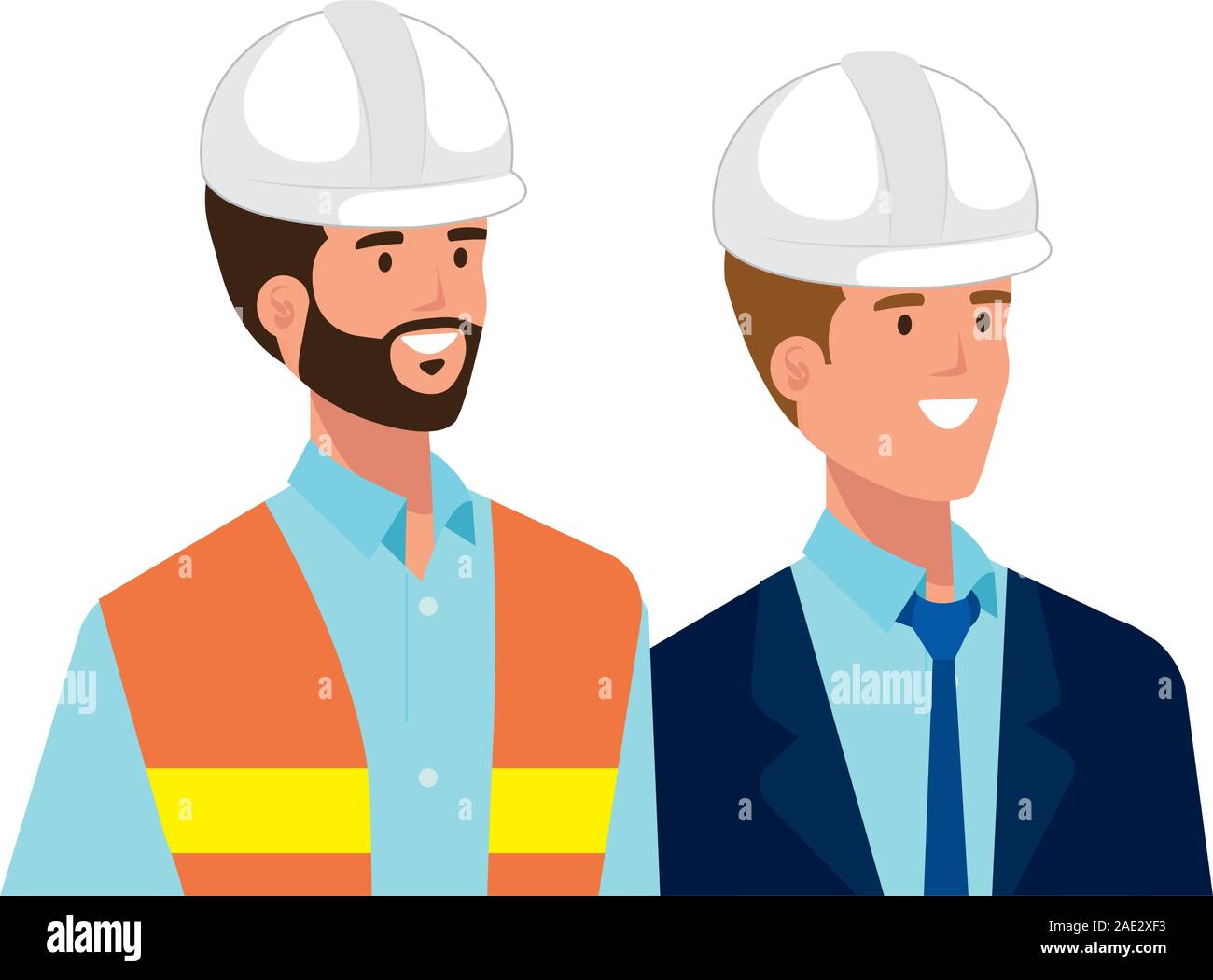 Architect men with white helmet vector design Stock Vector Image & Art ...