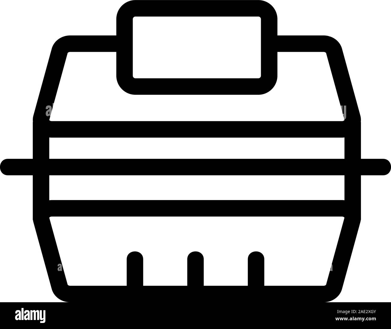 plastic container icon vector. Isolated contour symbol illustration ...