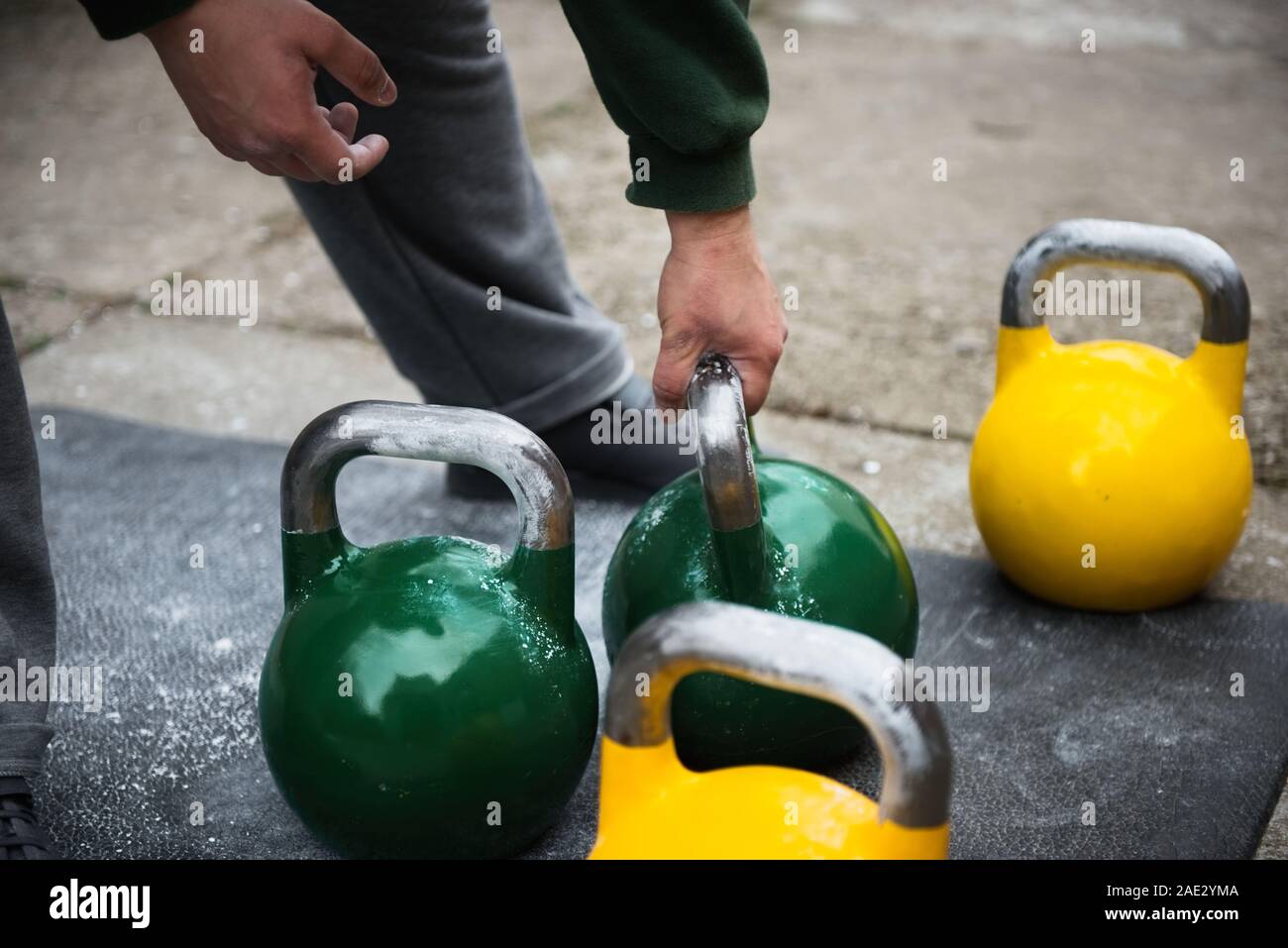Male trainer clapping athlete hi-res stock photography and images - Alamy