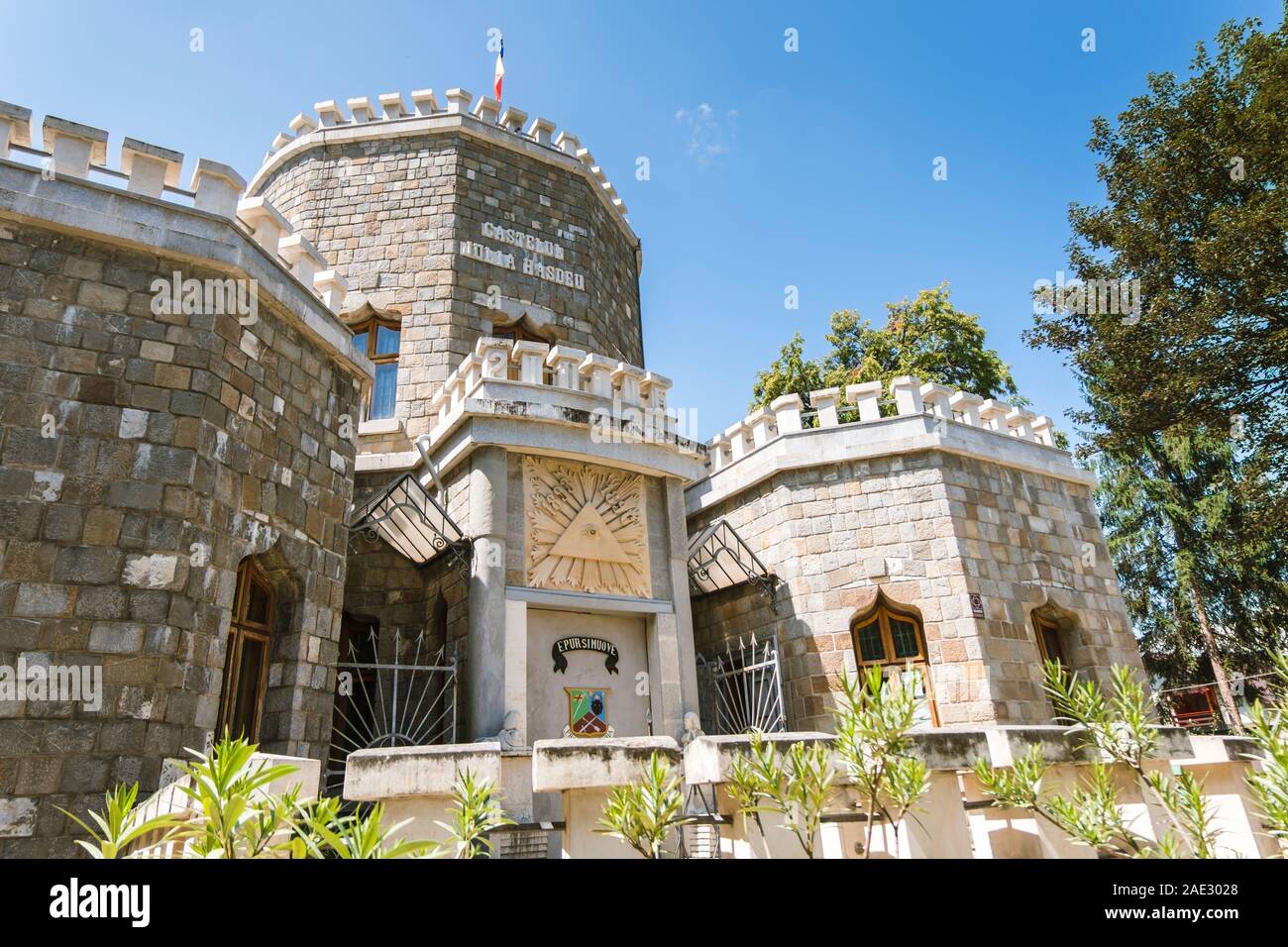 Side view of Iulia Hasdeu Castle, house built by Bogdan Petriceicu ...