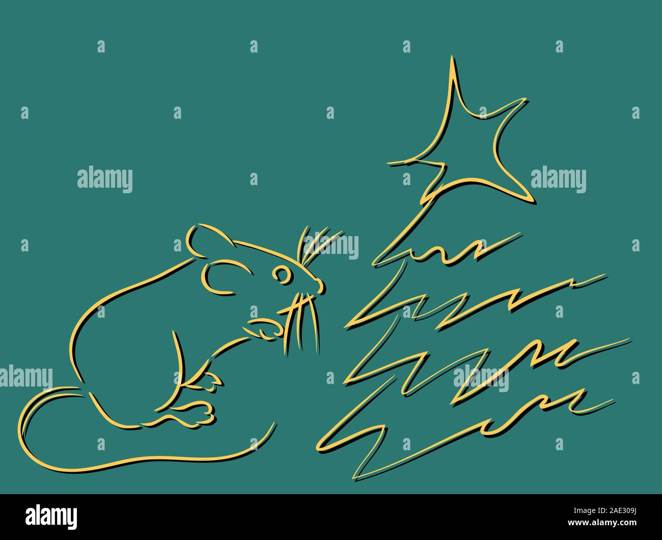 Beautiful chinese character 2020 year rat. Decoration element ...