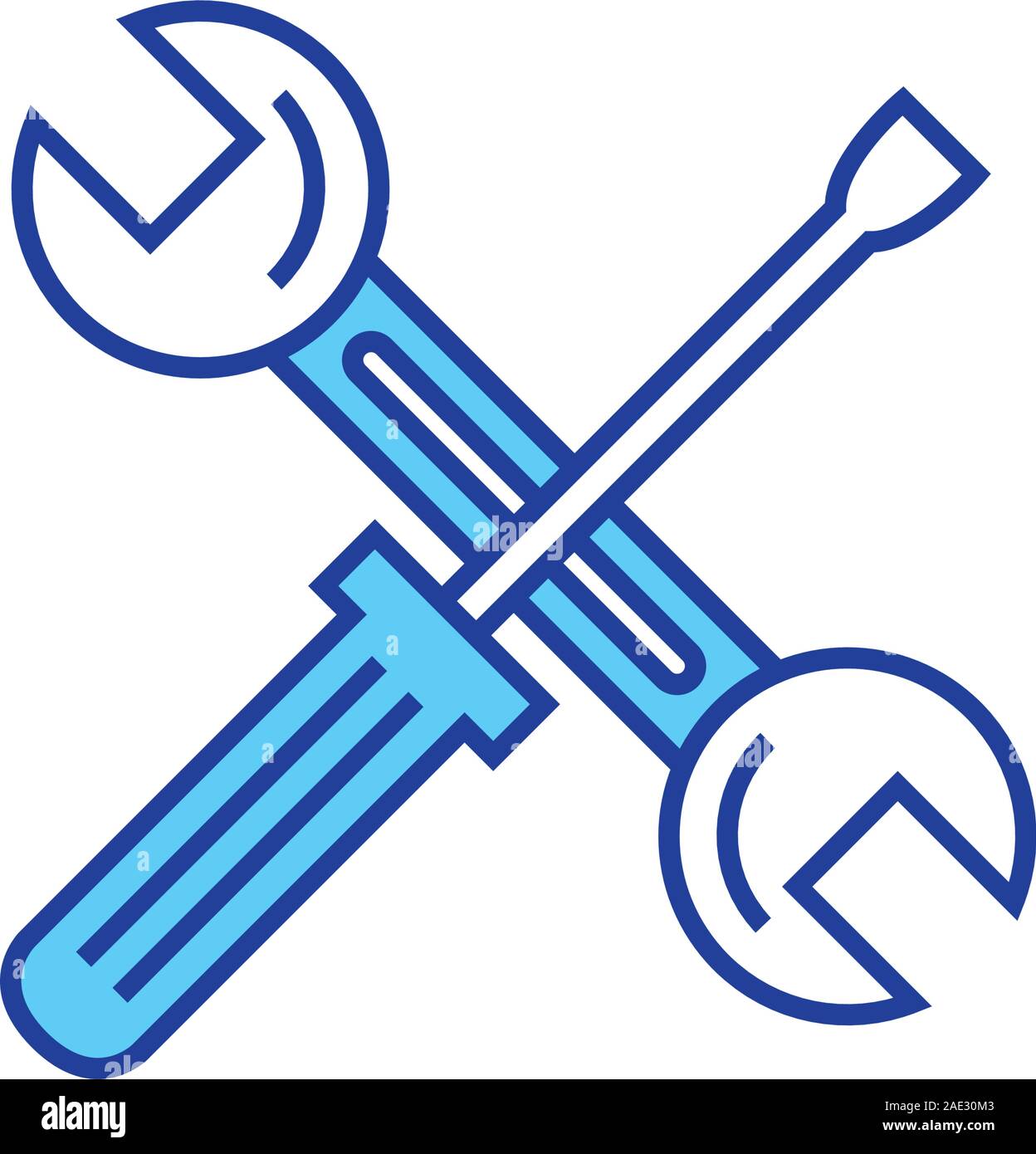 Construction wrench and screwdriver vector design Stock Vector Image ...