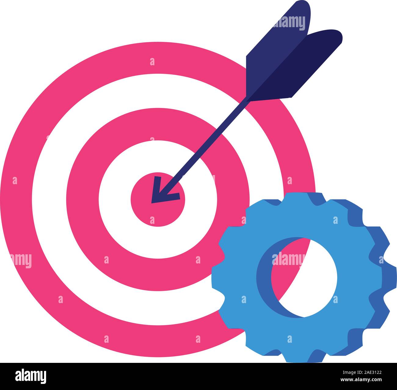 Isolated target and gear vector design Stock Vector Image & Art - Alamy