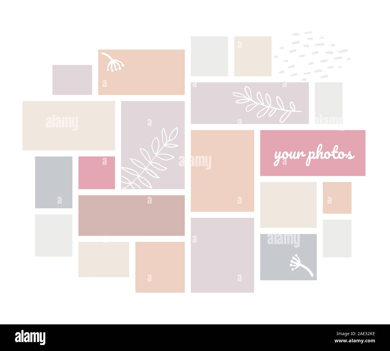 Creative mood board - colorful vector background template Stock Vector ...