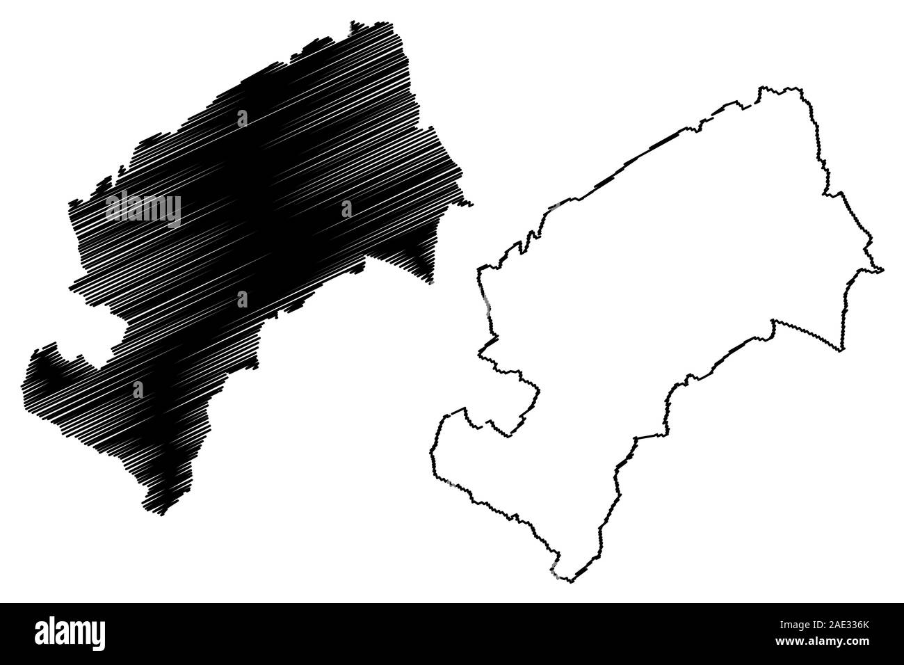Grad Zagreb (Counties of Croatia, Republic of Croatia) map vector ...