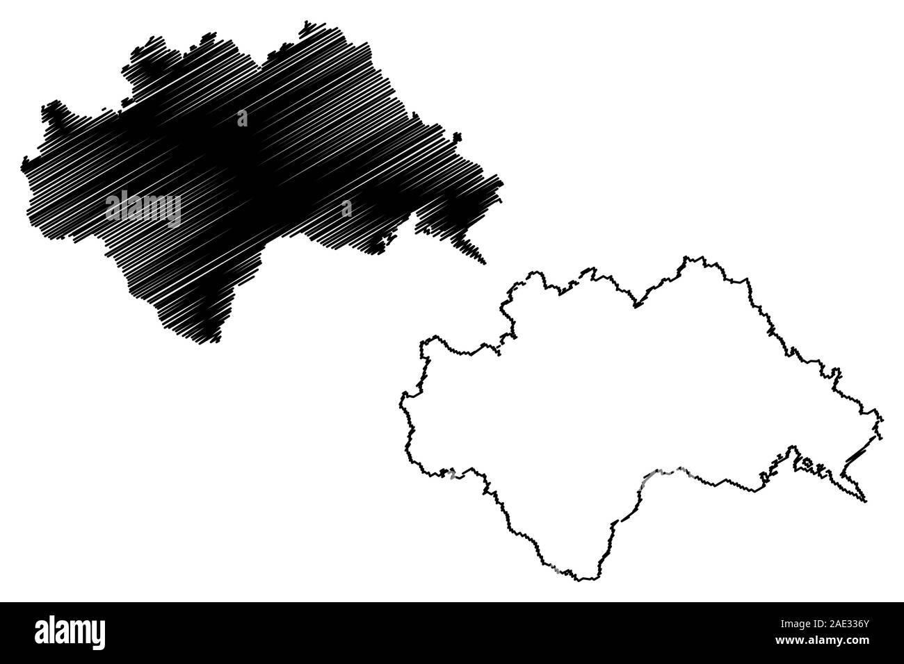 Sisak-Moslavina County (Counties of Croatia, Republic of Croatia) map ...