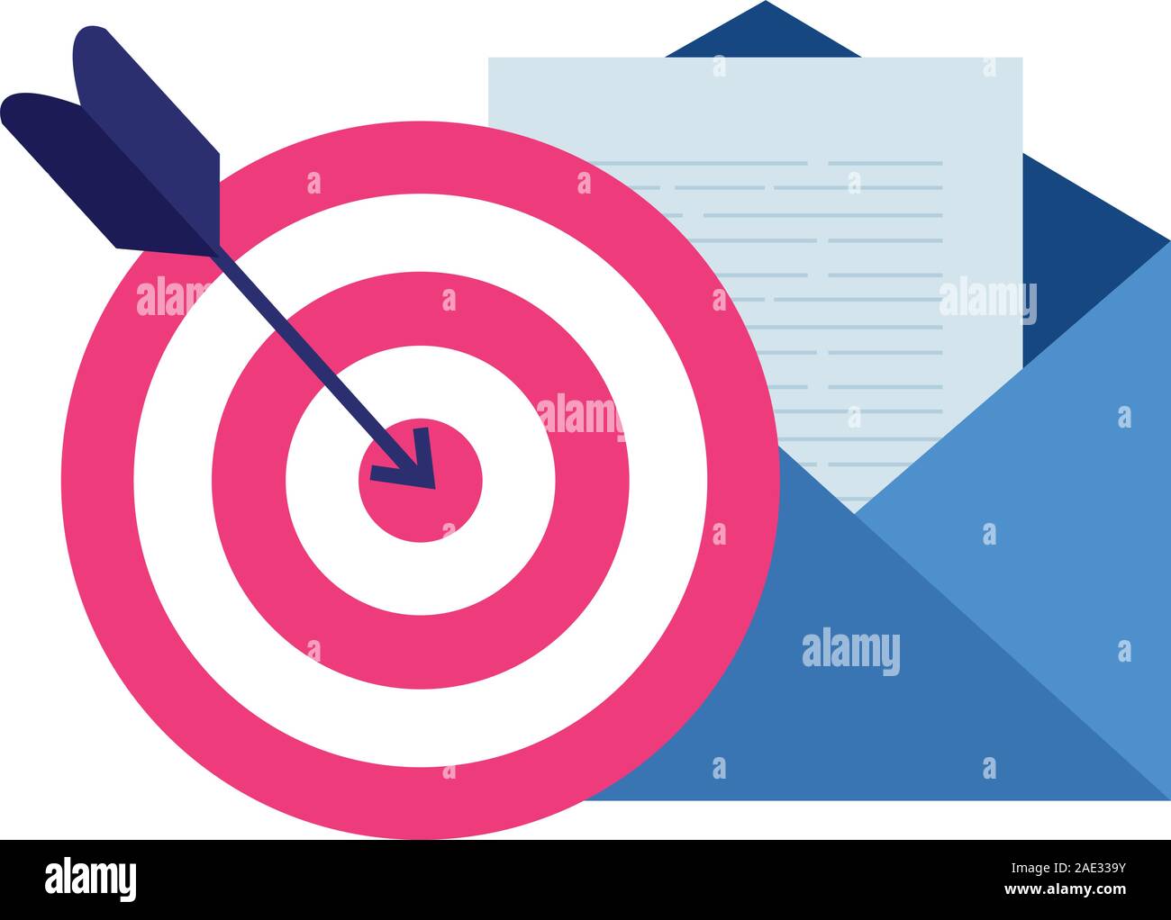 Isolated target and envelope vector design Stock Vector Image & Art - Alamy