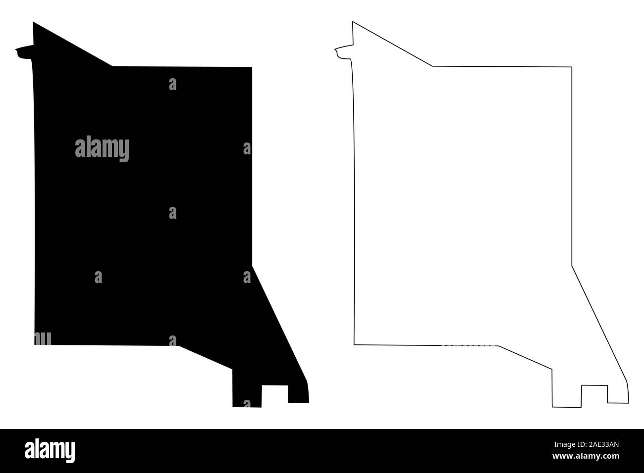 Umm Salal (State of Qatar, Municipalities of Qatar) map vector ...