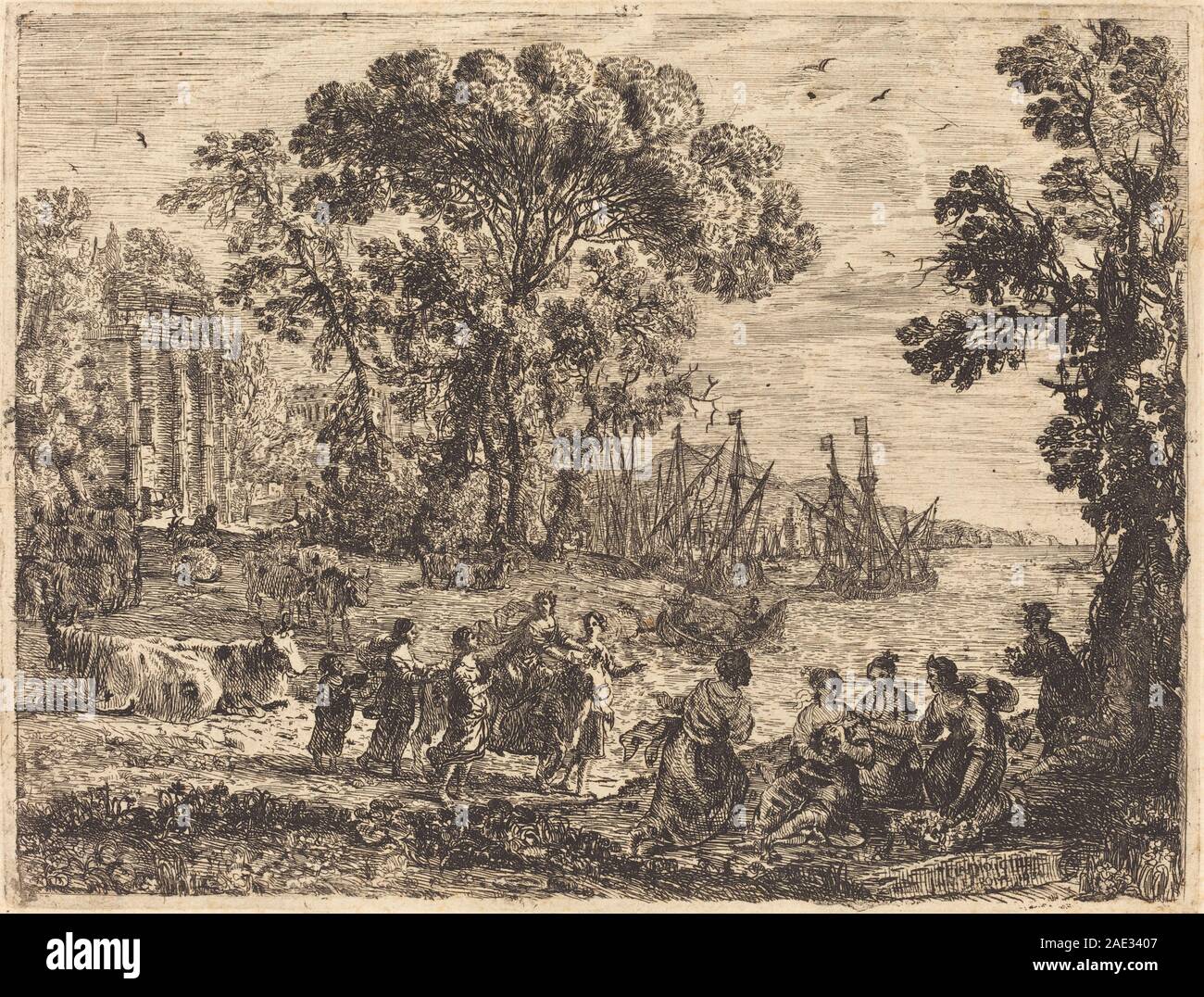 Europa and the Bull (L'enlèvement d'Europe); 1634date Claude Lorrain ...