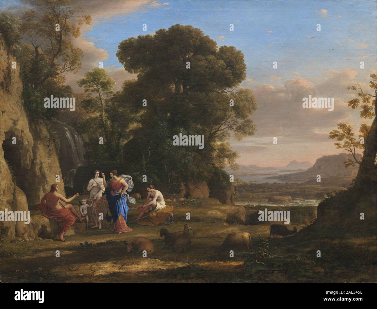 Claude Lorrain’s painting “The Judgment of Paris,” 1645–1646 ...