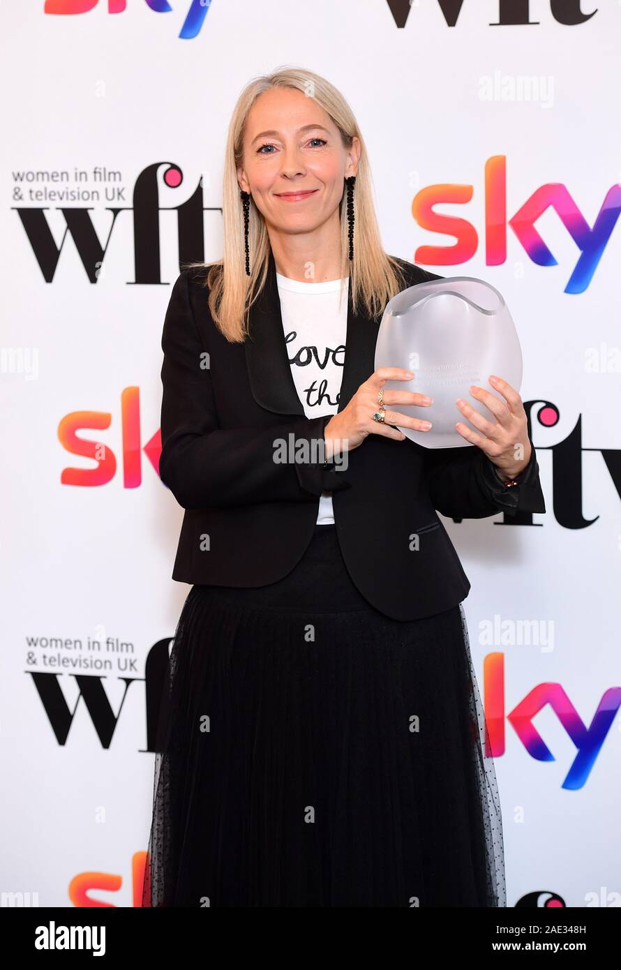 Jane Featherstone with her Barclays Business Award in the press room at ...