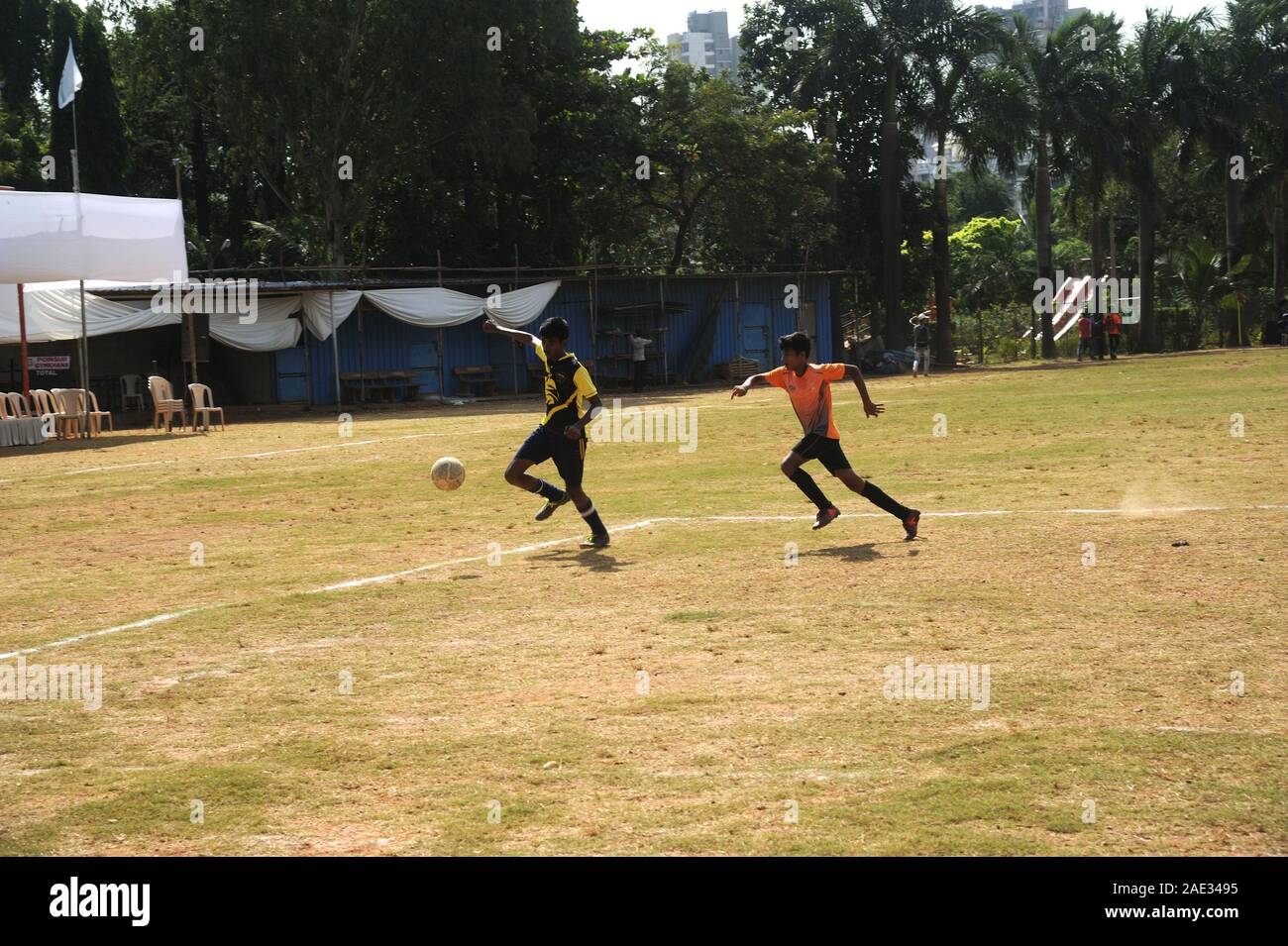 Indian boys playing football hi-res stock photography and images - Alamy