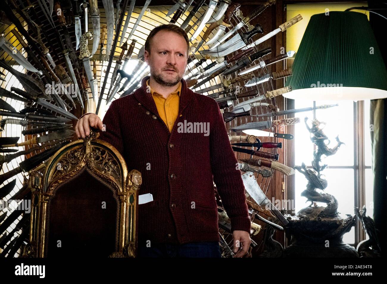 KNIVES OUT, director Rian Johnson, on-set, 2019. ph: Claire Folger ...