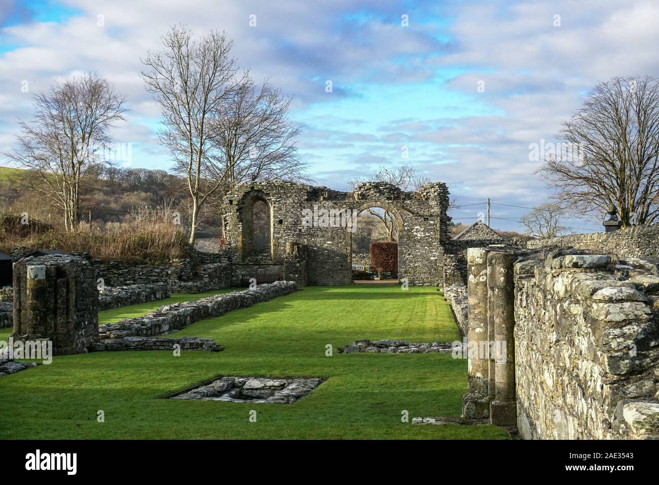 Strata Florida Abbey, (Ystrad Fflur) and the Abbey Church Stock Photo ...