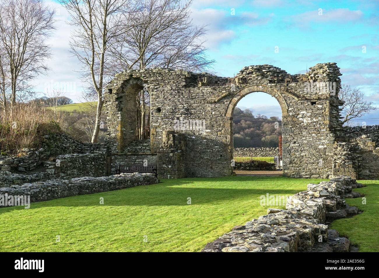 Strata Florida Abbey, (Ystrad Fflur) and the Abbey Church Stock Photo ...