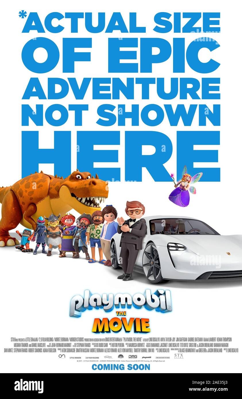 PLAYMOBIL: THE MOVIE, US poster, beginning 3rd from left: Charlie ...