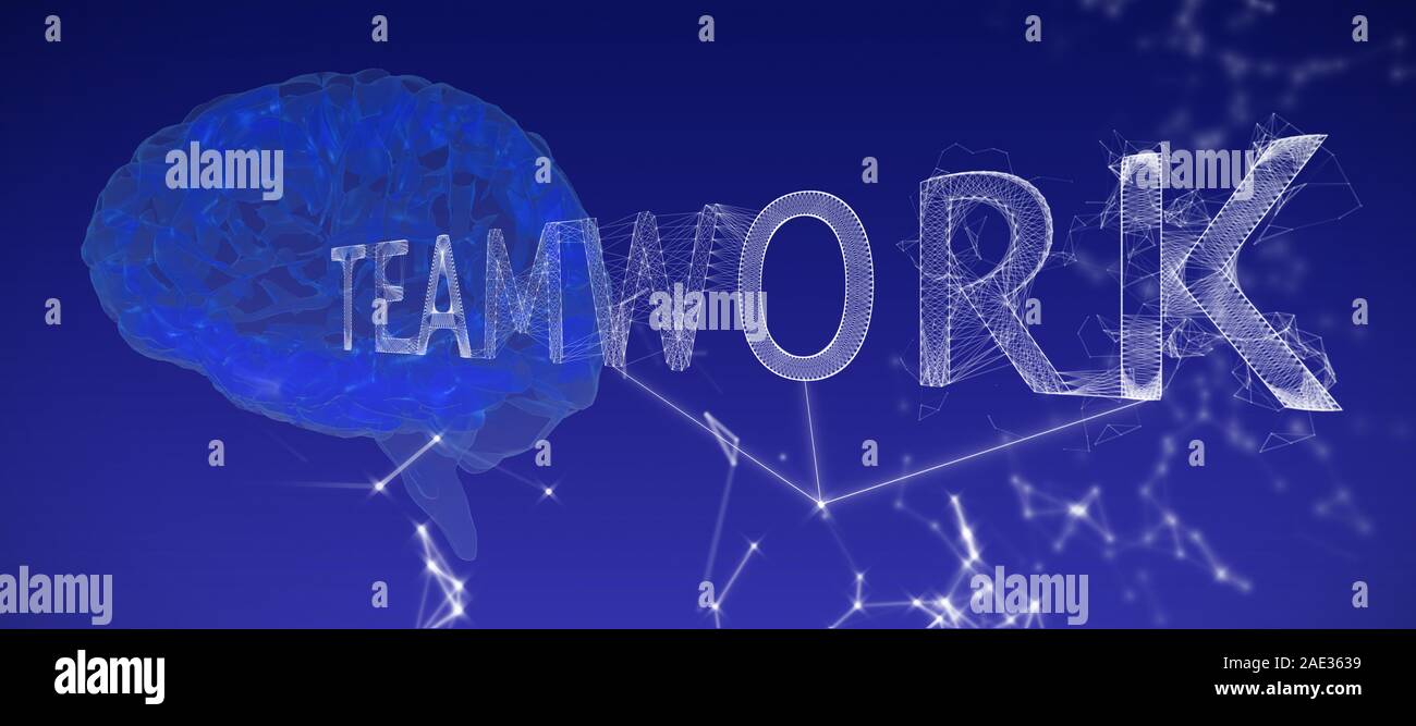 Composite image of graphic image of teamwork text Stock Photo - Alamy